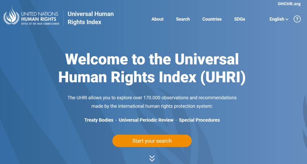 Universal Human Rights Index | HURIDOCS